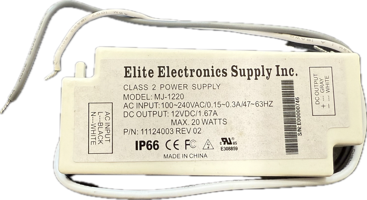 Power Supply 20w MJ-1220 - 12V - 20W - LED for Builders
